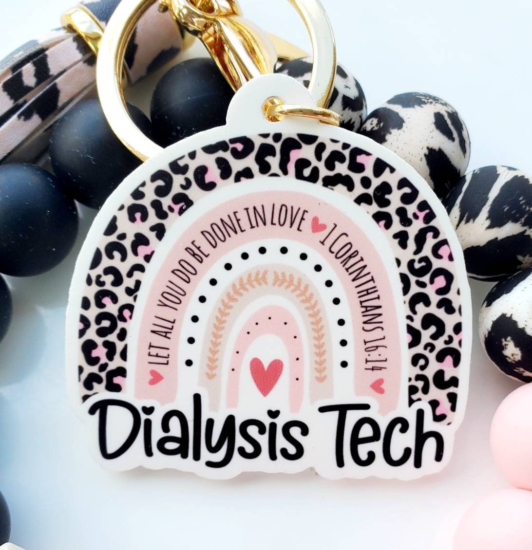 Dialysis Tech Keychain Dialysis Tech Wrist Keychain Holder - Etsy