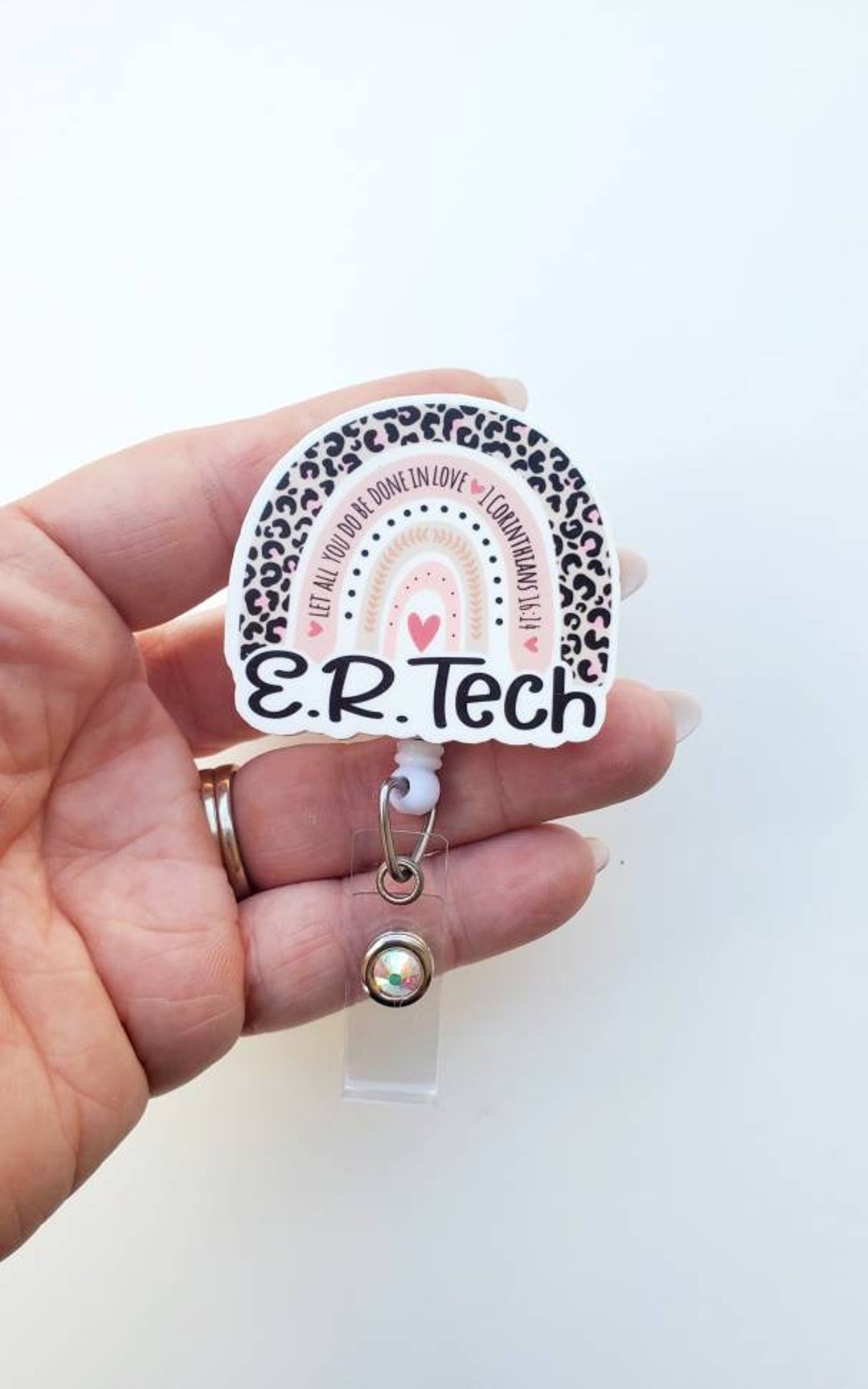 ER Tech Badge Reel | ER Badge Reel | Retractable ER Tech Rainbow Badge ...