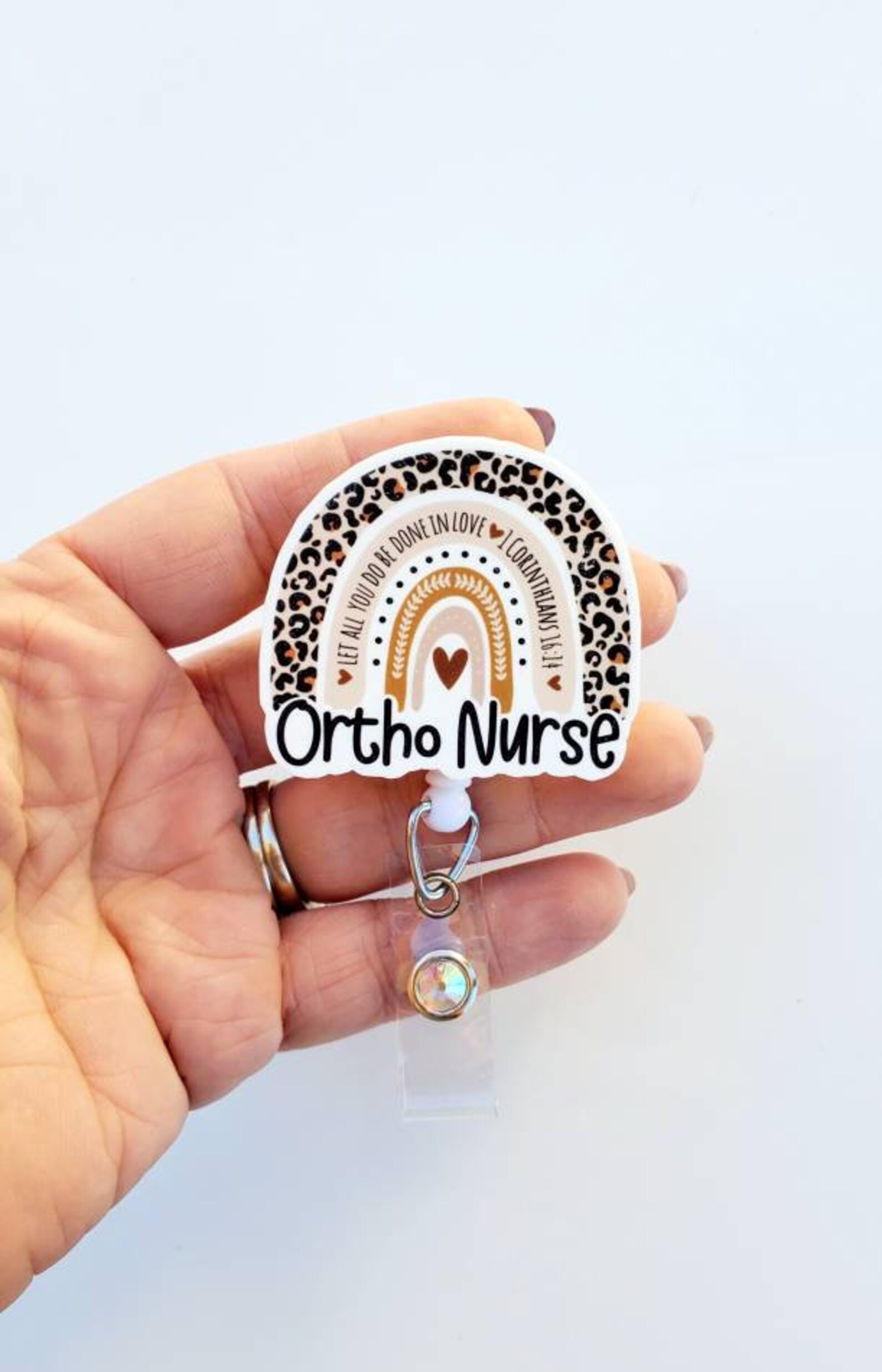 Ortho Nurse Badge Reel | Rainbow Ortho Badge | Cute Ortho Badge ...
