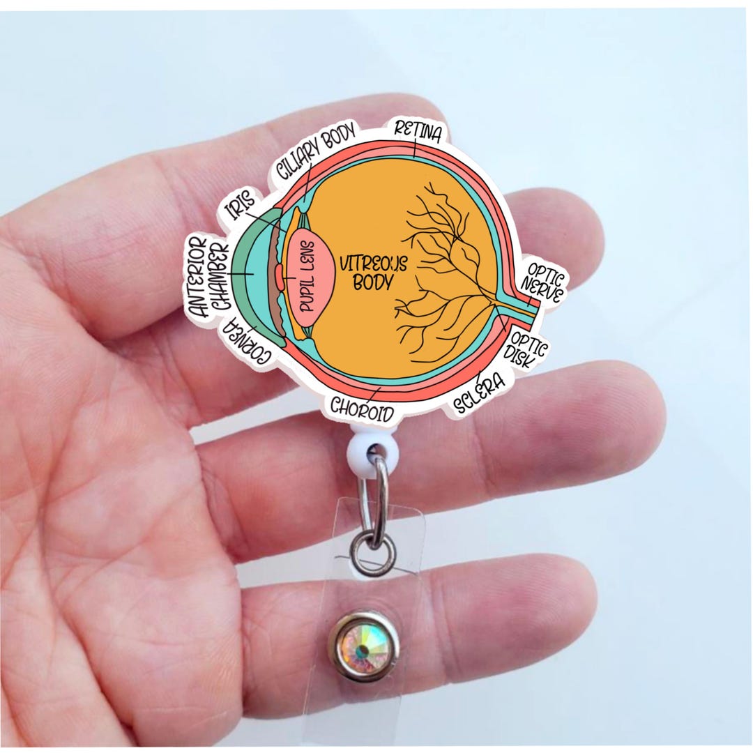 Eye Anatomy Badge Reel | Funny Ophthalmology Badge | Optical Badge ...