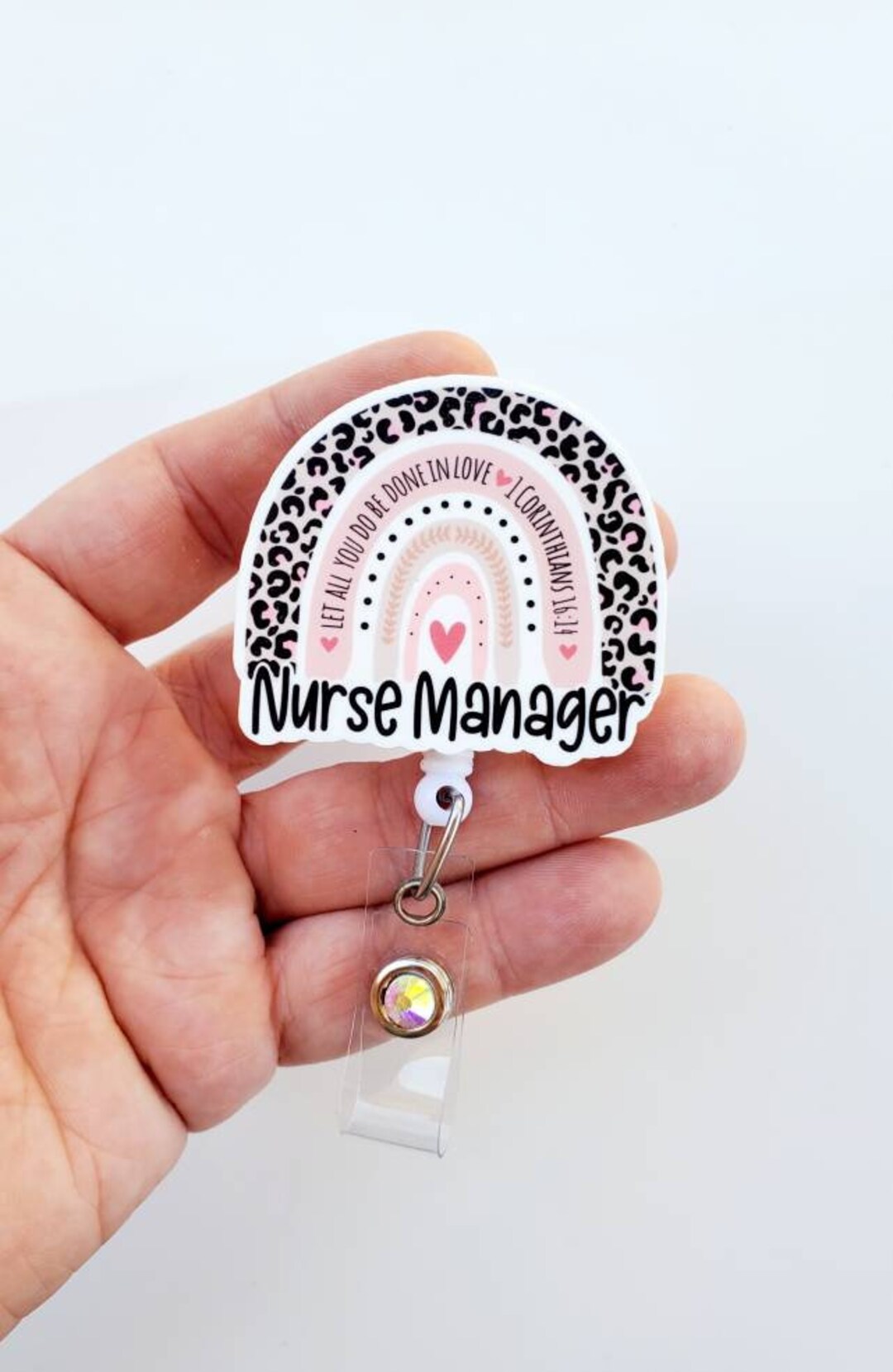 Nurse Manager Badge Reel | Nurse Manager Boho Gift | Retractable ...