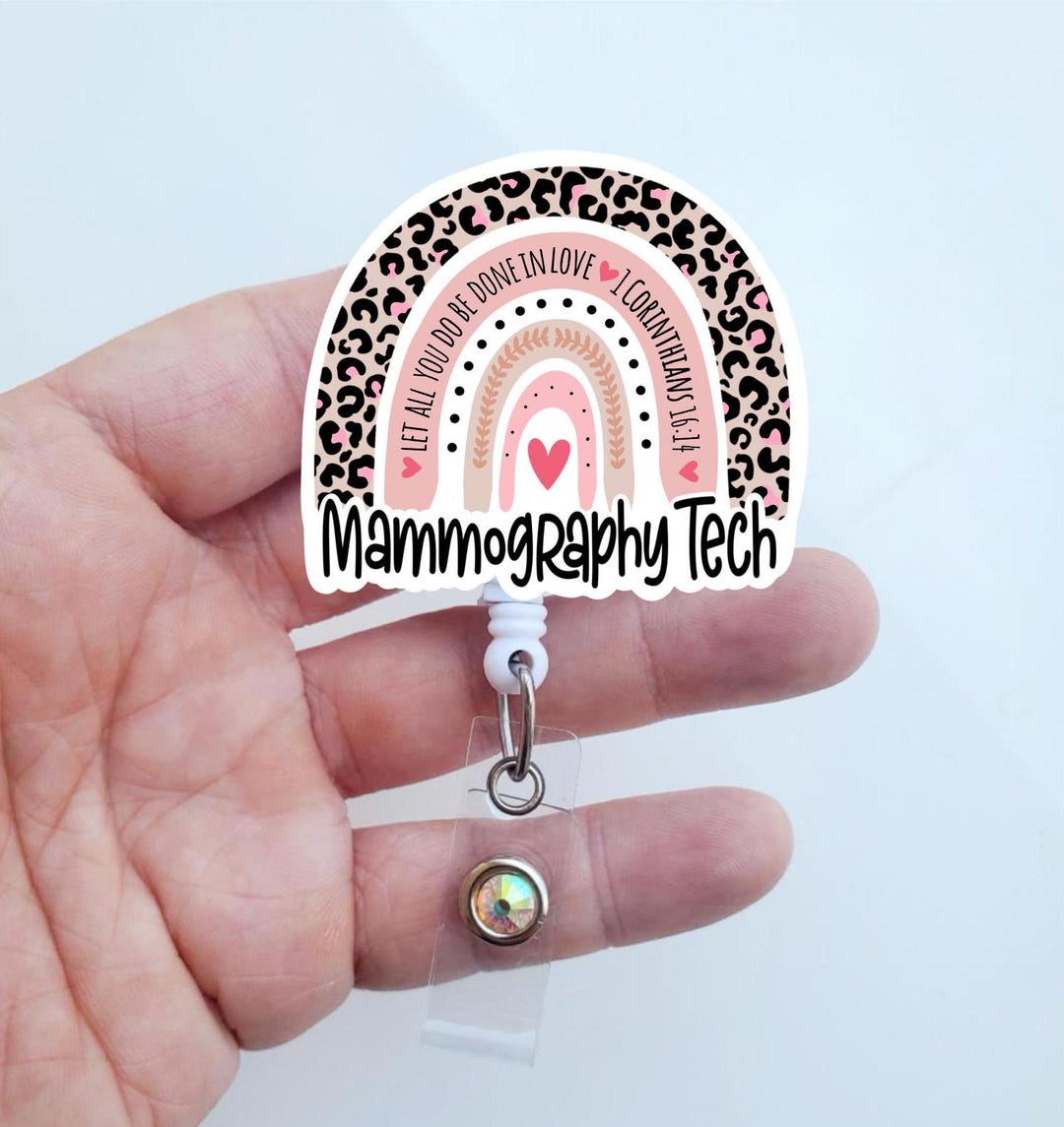 Mammography Tech Badge Reel | Mammography Nurse Badge | Mammography ...