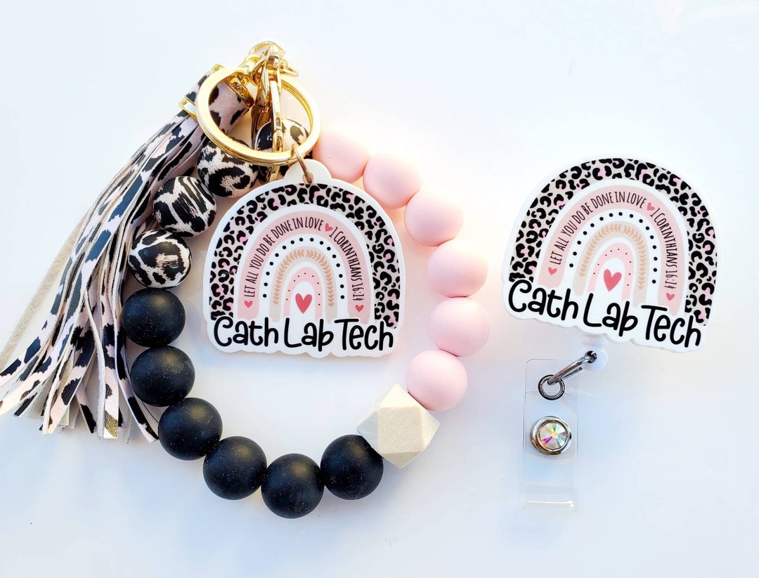 Cath Lab Tech Wristlet | Cath Lab Tech Badge | Cath Lab Tech Wrist ...