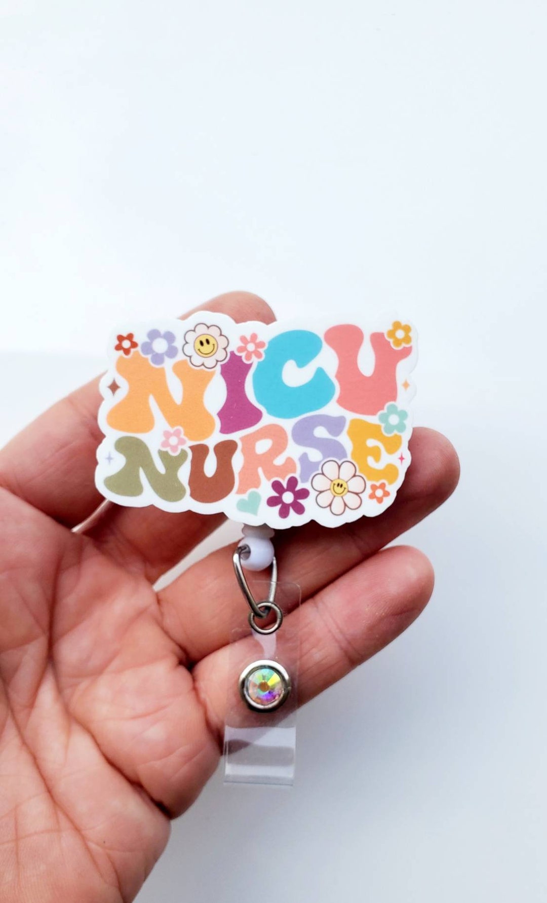 Nicu Nurse Badge Nicu Nurse Rainbow Badge Nicu Nurse Gift Nicu Badge ...