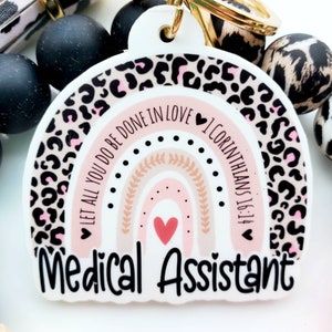Medical Assistant Badge Reel Gift Set | Medical Assistant Wristlet ...