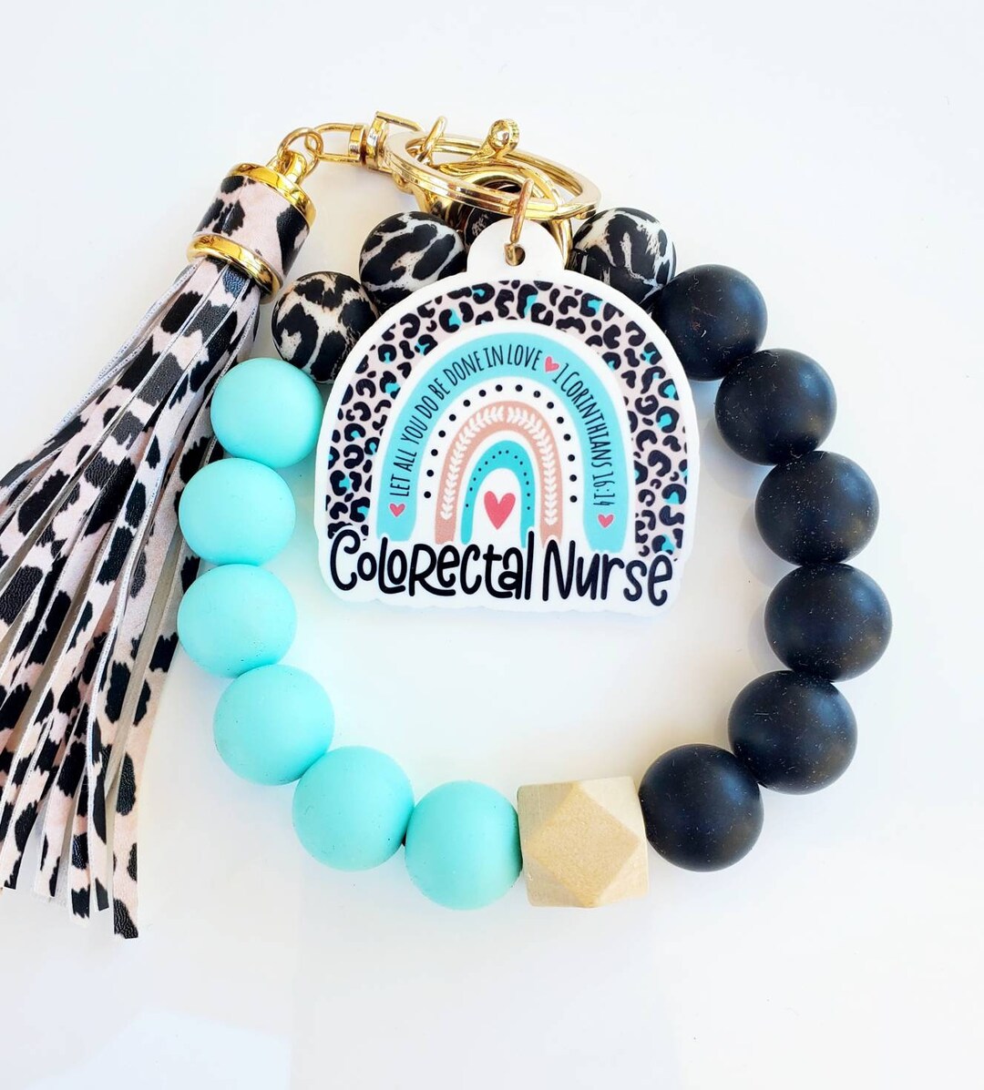 Colorectal Nurse Wristlet | Colorectal Nurse Bangle Keychain | Silicone ...