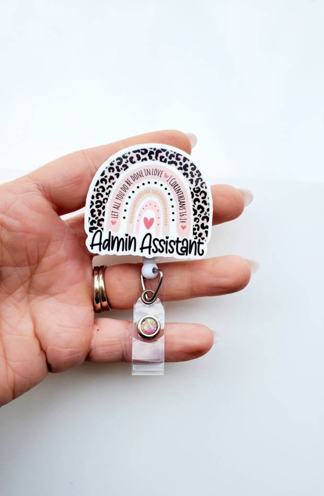Admin Assistant Rainbow Badge Reel | Admin Badge Reel | Admin Assistant ...