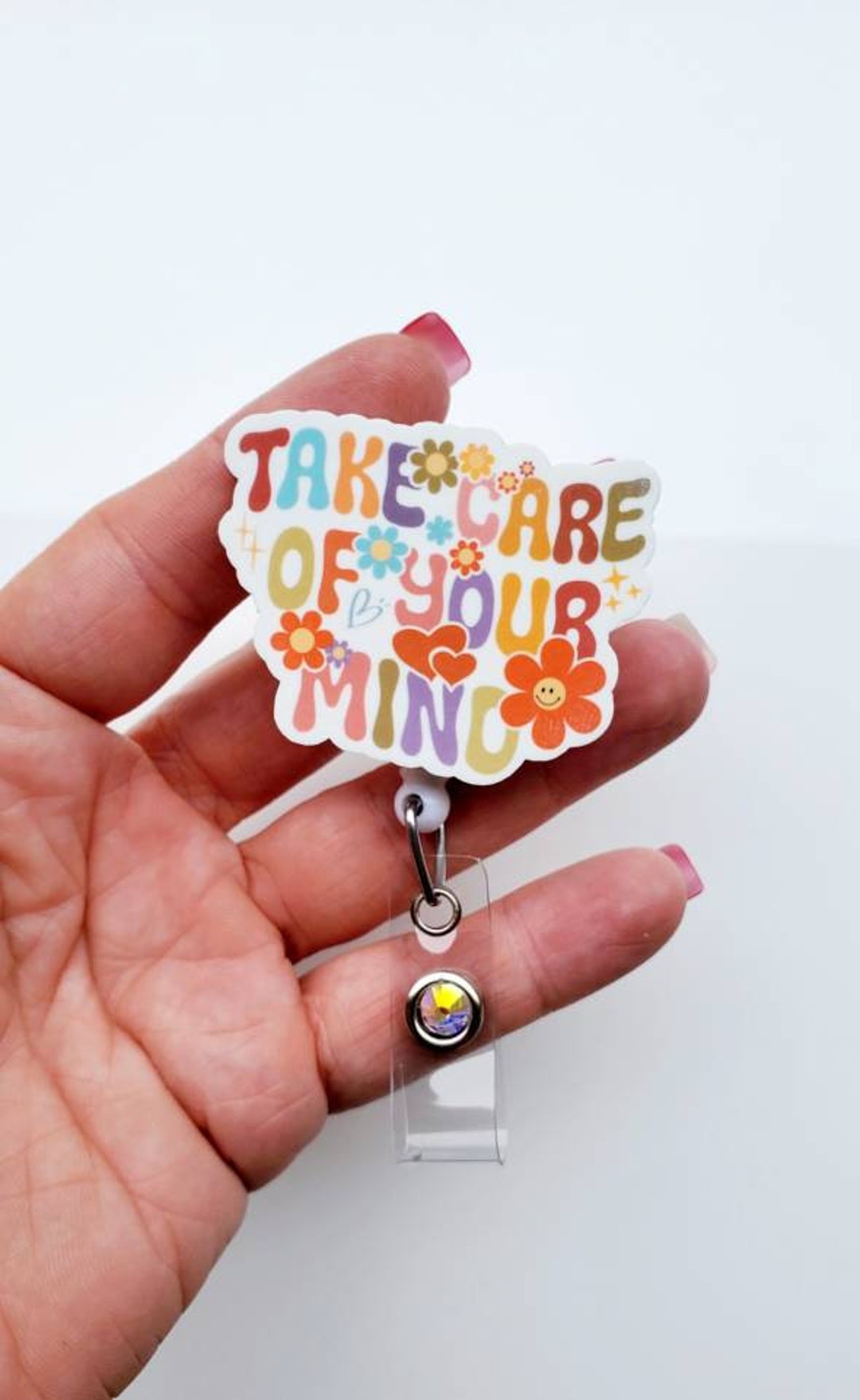 Take Care of Your Mind Badge Reel Mental Health Badge Reel Cute Nurse ...