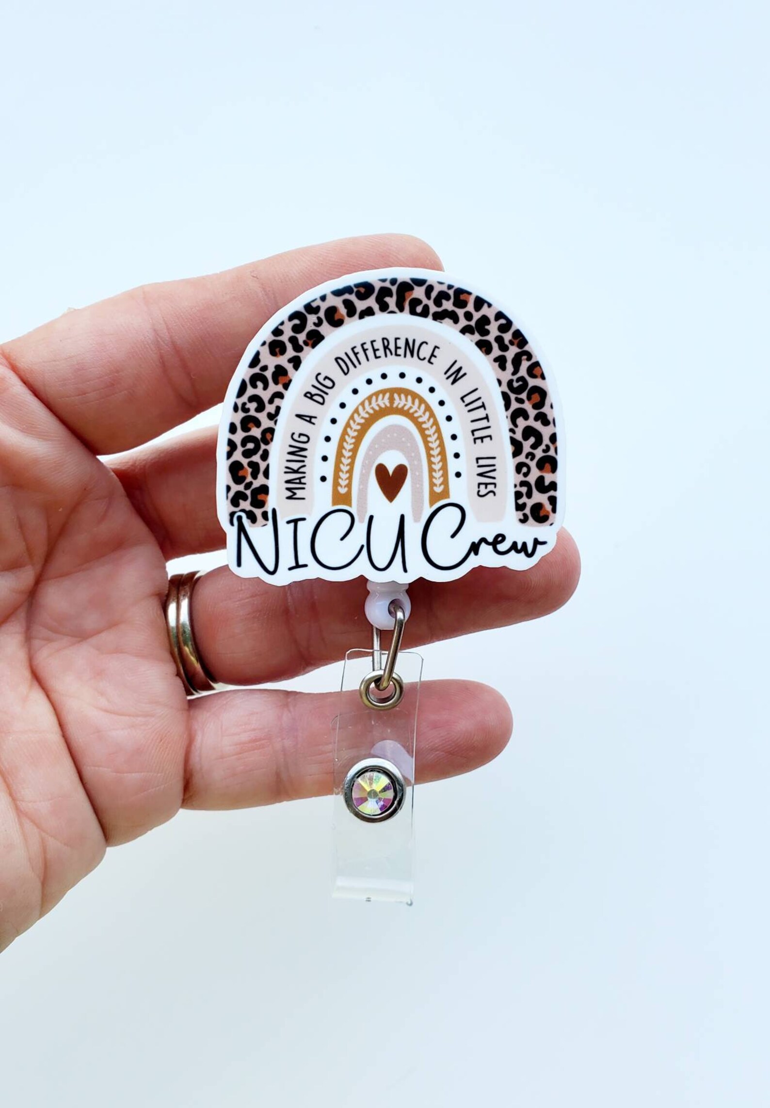 NICU Crew Badge Reel, NICU Nurse Badge Holder, Rainbow Neonatal Nurse ...