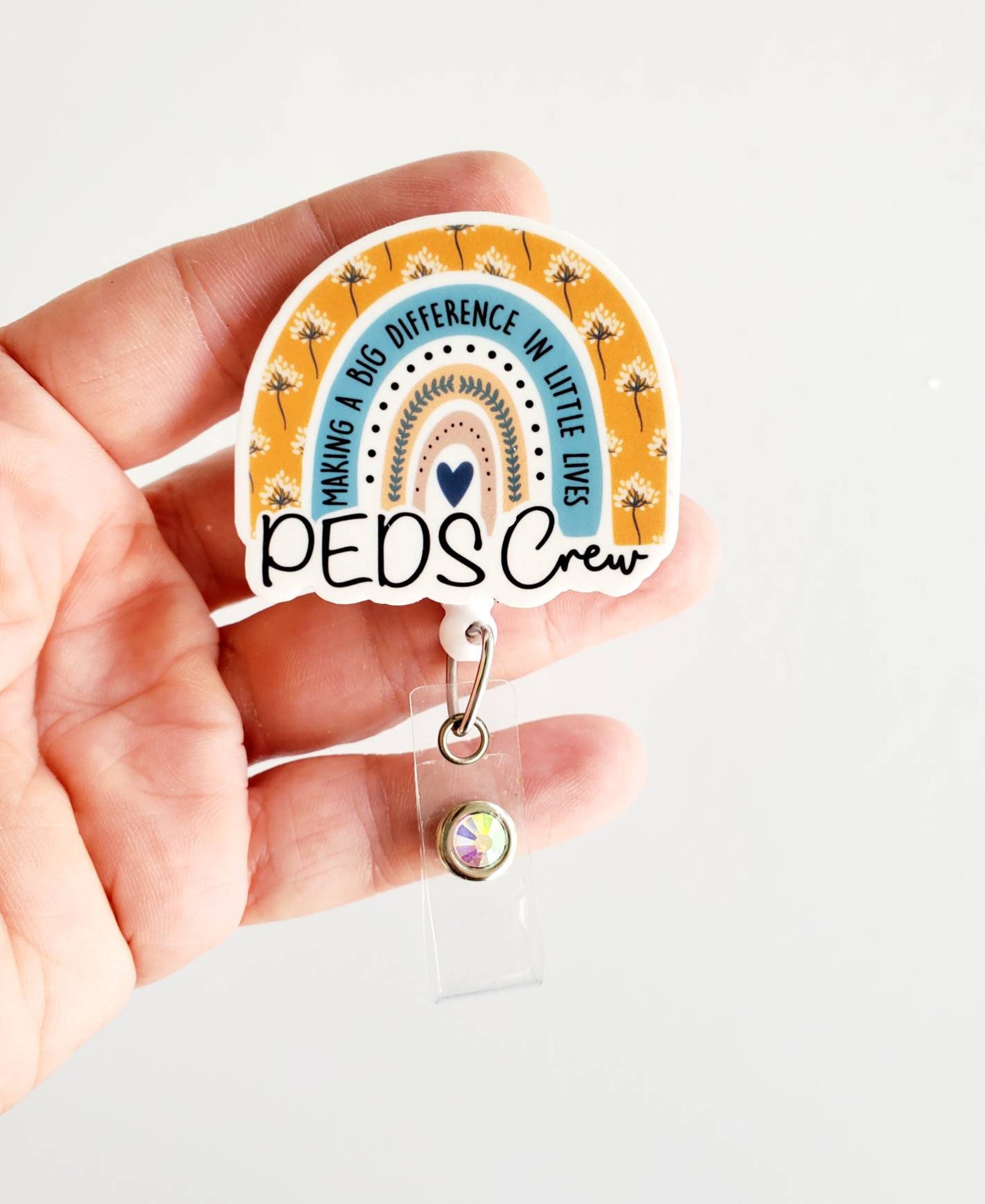 Peds Crew Badge Reel Peds Badge Reel Peds Rainbow Badge - Etsy