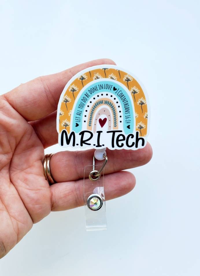 MRI Rainbow Badge MRI Tech Badge - Etsy