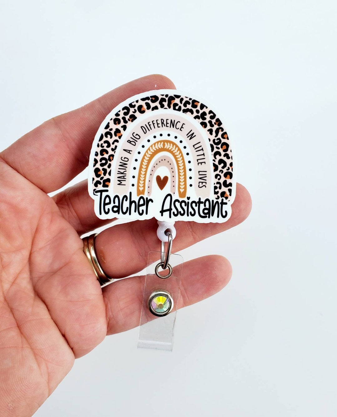 Teacher Assistant Badge | Teacher Reel | Rainbow Teacher Assistant ...