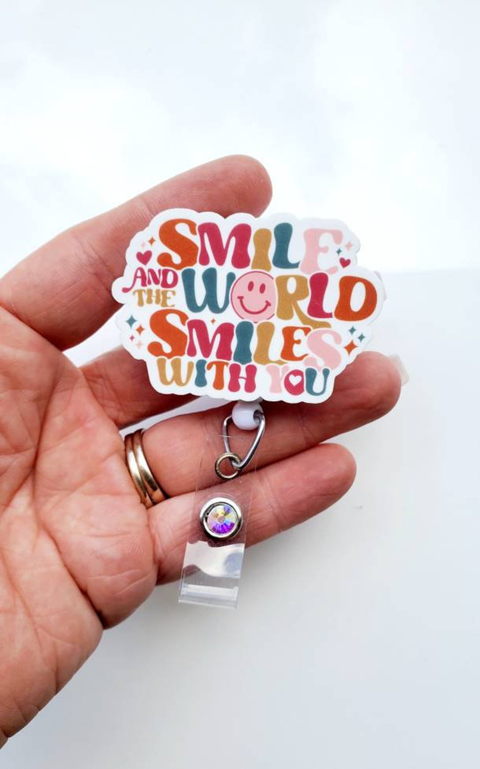 Smile Badge Reel | Happy Face Badge | Registered Nurse Badge | Nicu ...