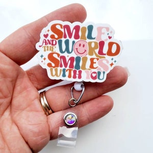 Smile Badge Reel | Happy Face Badge | Registered Nurse Badge | Nicu ...