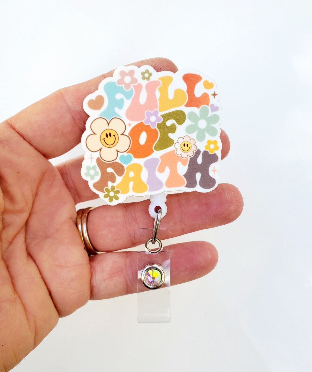 Full of Faith Badge Reel Christian Badge Reel Badge Reel Registered ...