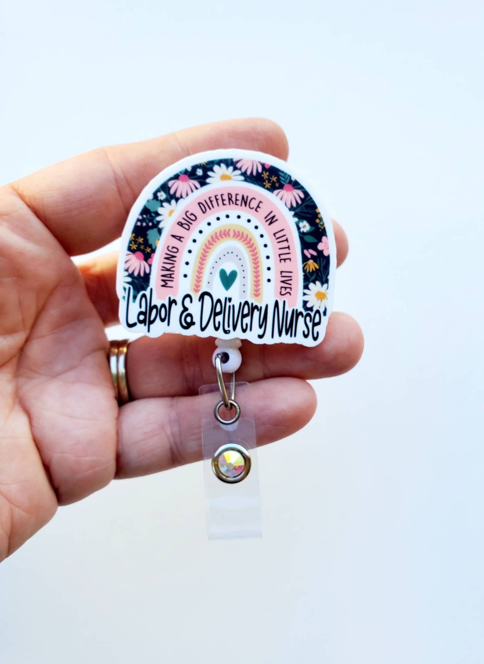 Labor and Delivery Nurse Badge Reel Brown Retractable - Etsy