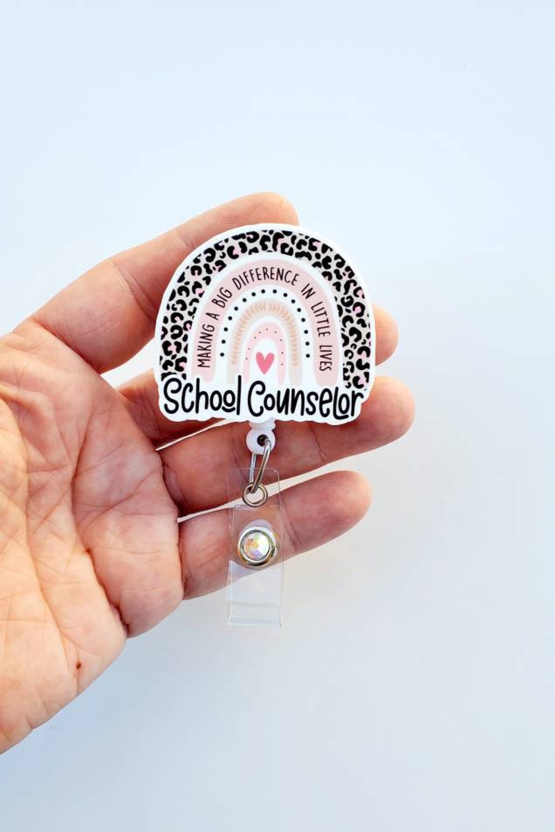School Counselor Badge | School Counselor Badge Reel | Rainbow School ...