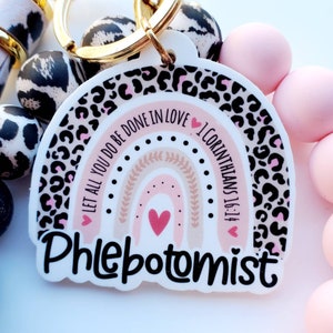 Phlebotomist Wristlet | Phlebotomy Tech Badge Reel | Silicone Wristlet ...