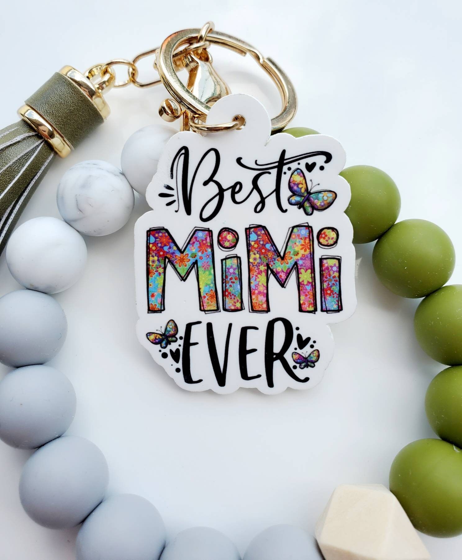 Best Mimi Ever Keychain Mimi Wristlet Gift for Mimi Cute - Etsy