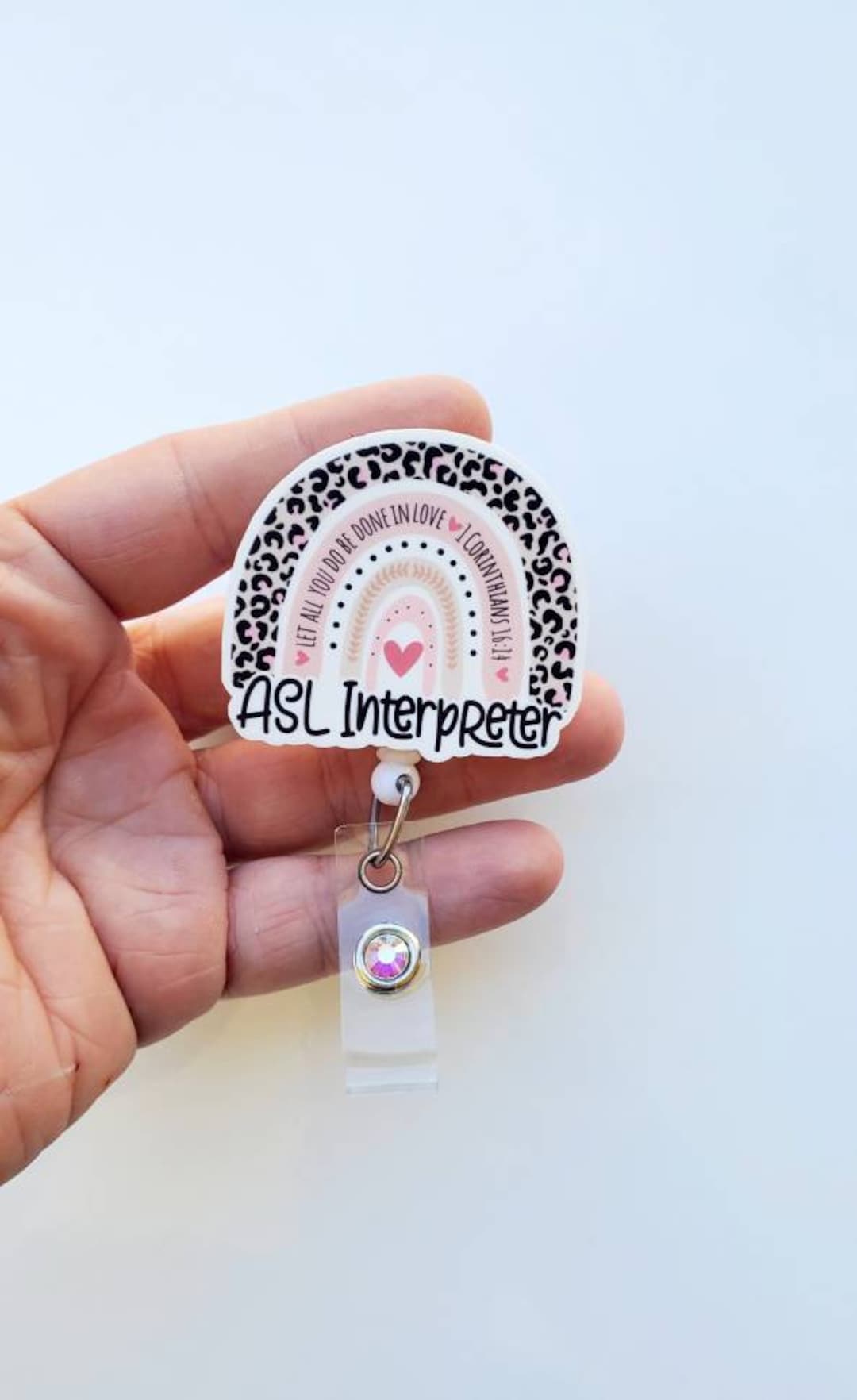 ASL Interpreter Badge Reel | Asl Badge Reel | Asl Interpreter Gift ...