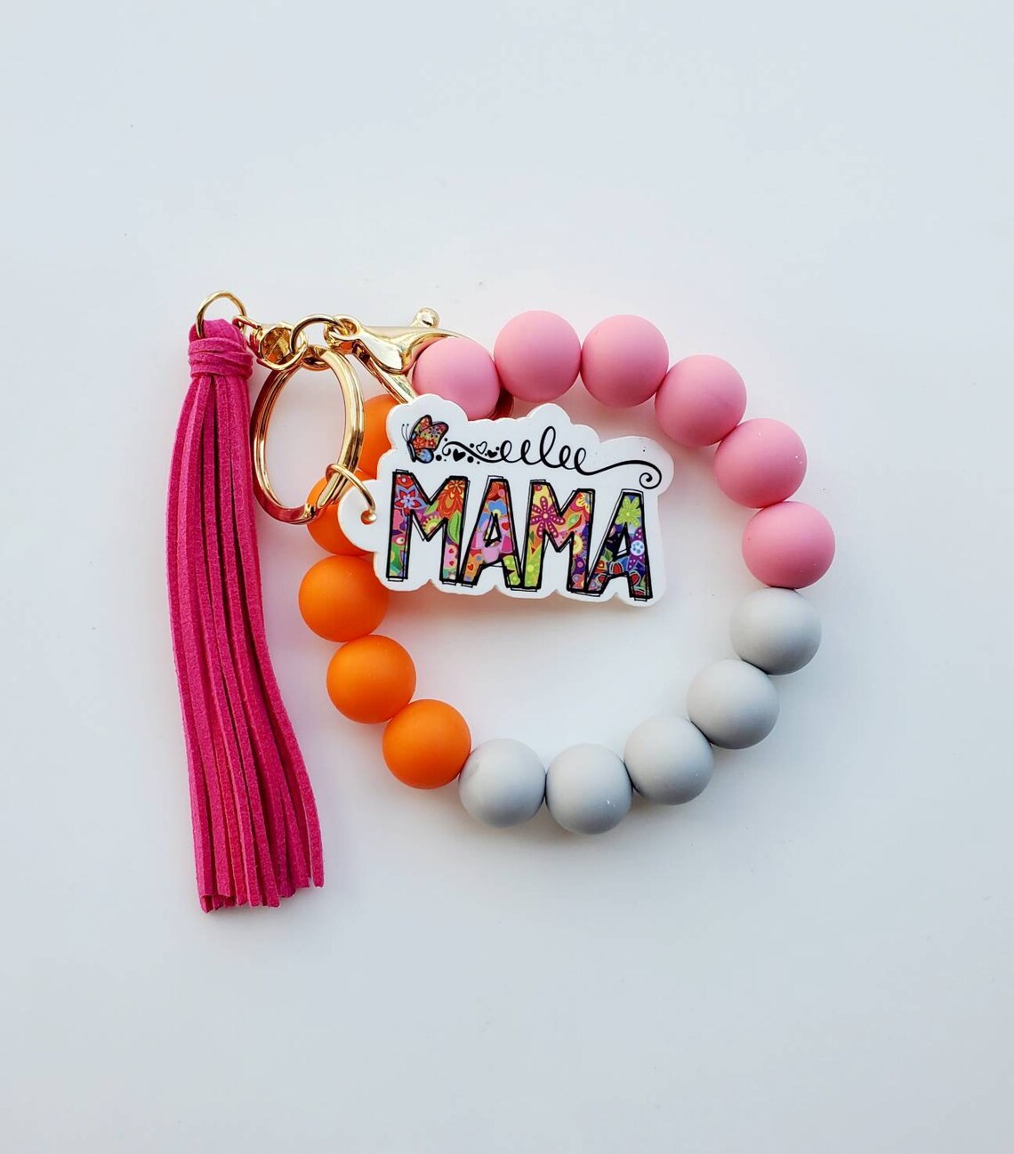 Mama Keychain Mama Wrist Keychain Holder Mama Gift Mama - Etsy
