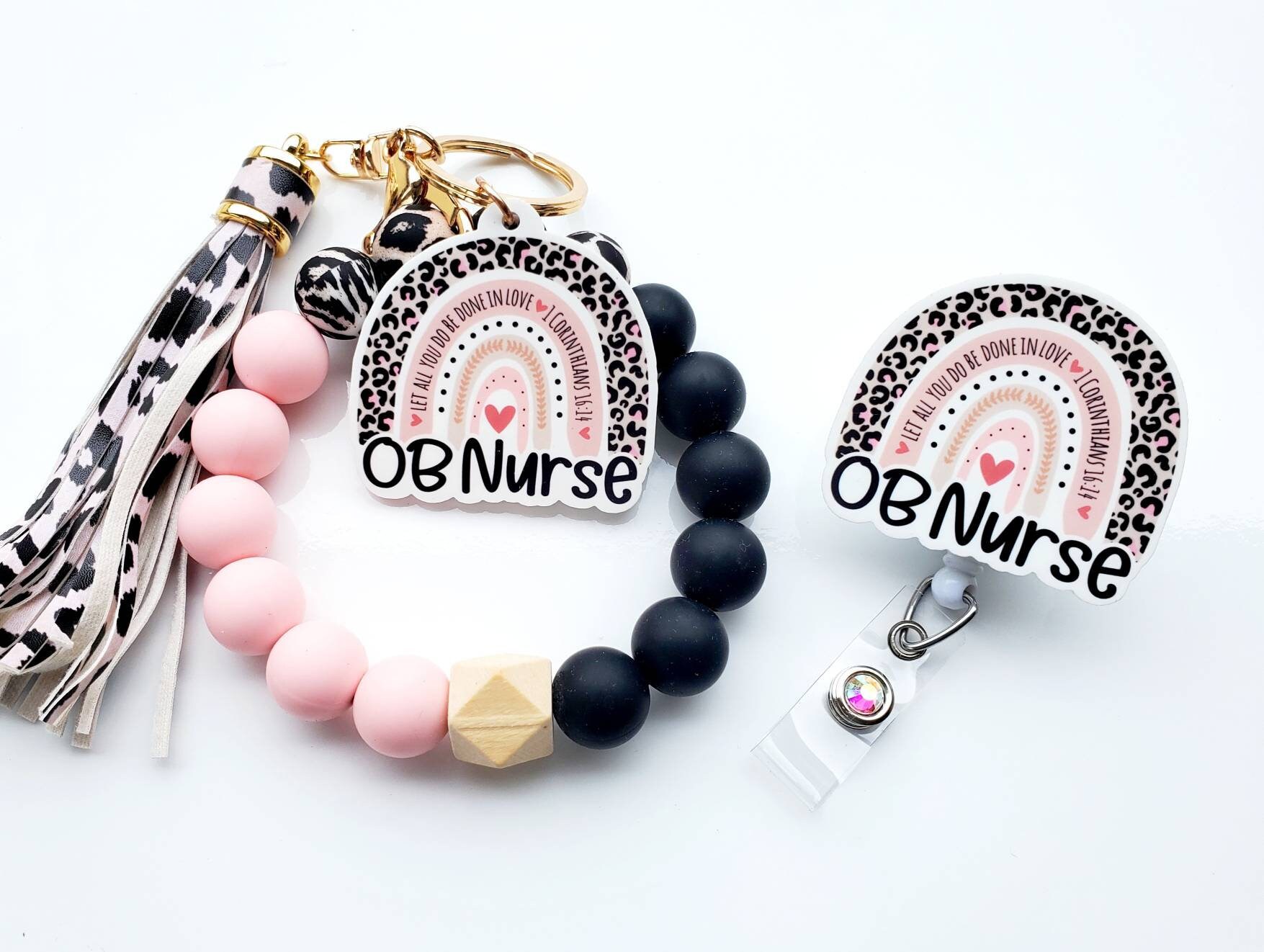 OB Gift Set OB Nurse Badge and Wristlet Cute OB Stuff - Etsy