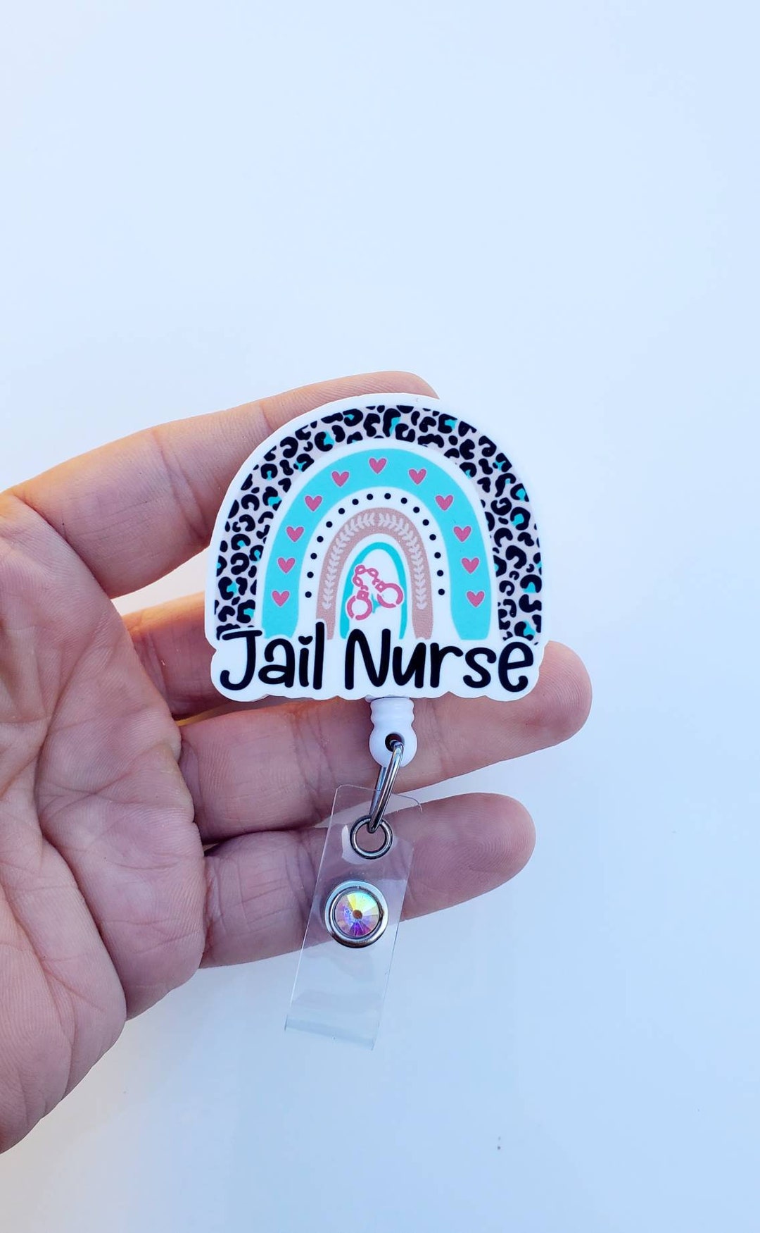 Jail Nurse Badge Reel | Jail Badge | Jail Nurse | Cute Cheetah Jail ...