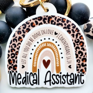 Medical Assistant Badge Reel Gift Set | Medical Assistant Wristlet ...