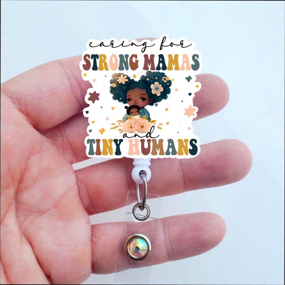Ethnic Mother Baby Badge Reel | Labor and Delivery Nurse Badge | Badge ...