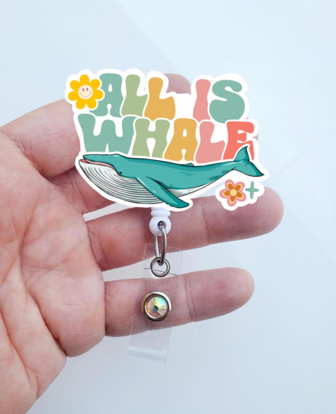All is Whale Badge Reel | Mental Health Badge Reel | Registered Nurse ...