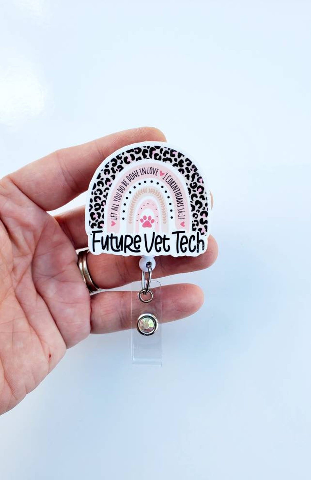 Future Vet Tech Badge | Future Vet Tech Rainbow Badge | Vet Tech Badge ...