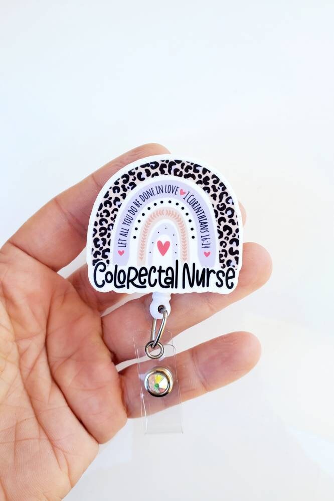 Colorectal Nurse Badge | Colorectal Nurse Rainbow Badge | Colorectal ...