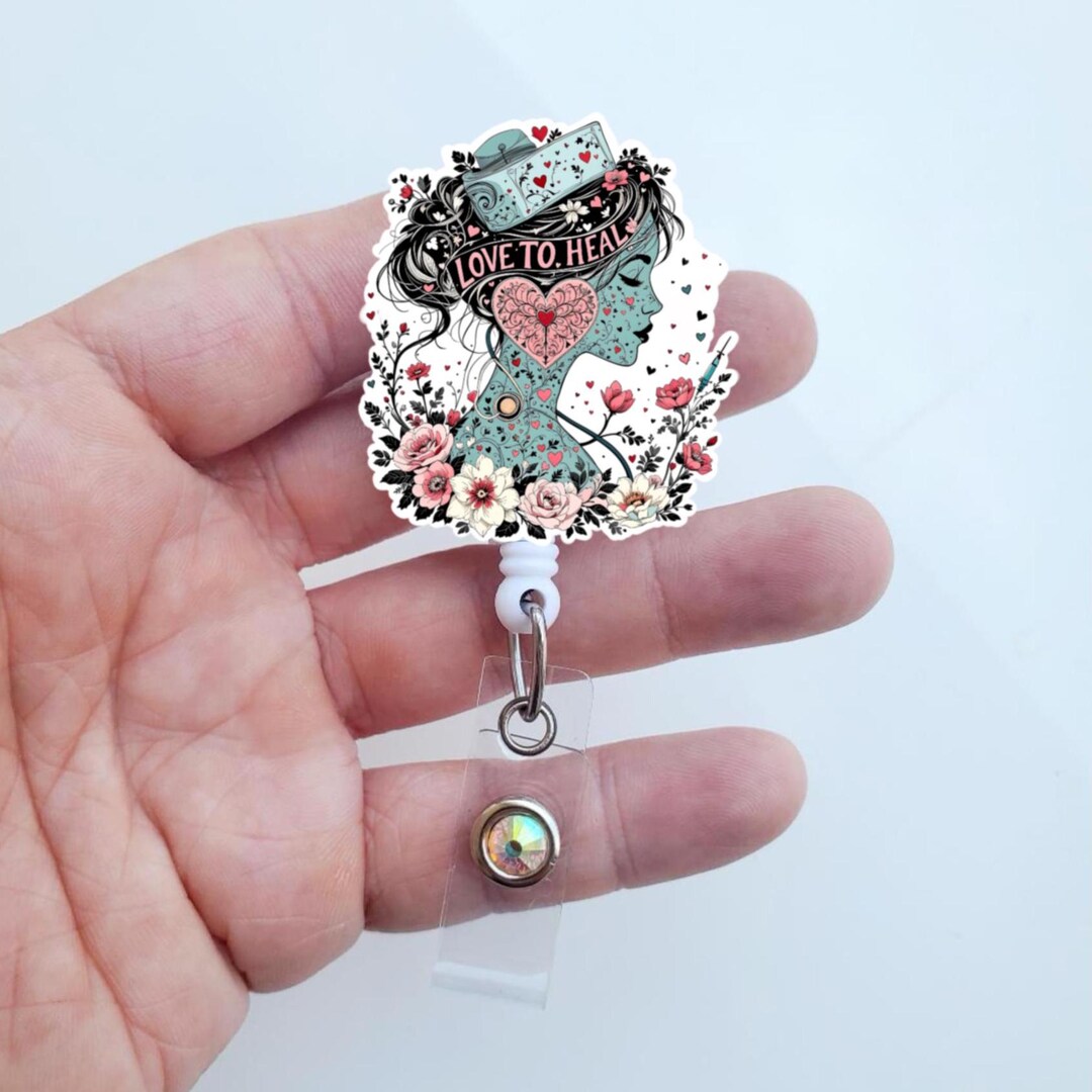 Love to Heal Badge Reel | Mental Health Badge Reel | Badge Reel | Nurse ...