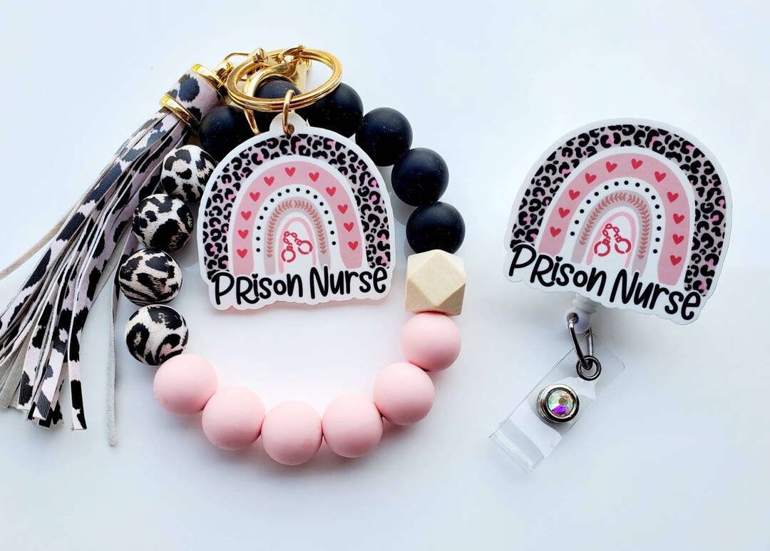 Prison Nurse Gift Set | Prison Nurse Badge Reel and Wristlet | Prison ...