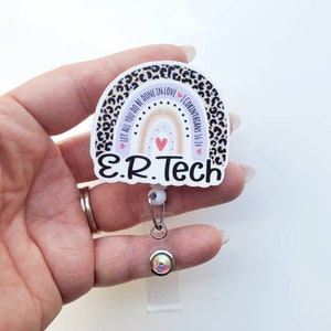 ER Tech Badge Reel | ER Badge Reel | Retractable ER Tech Rainbow Badge ...