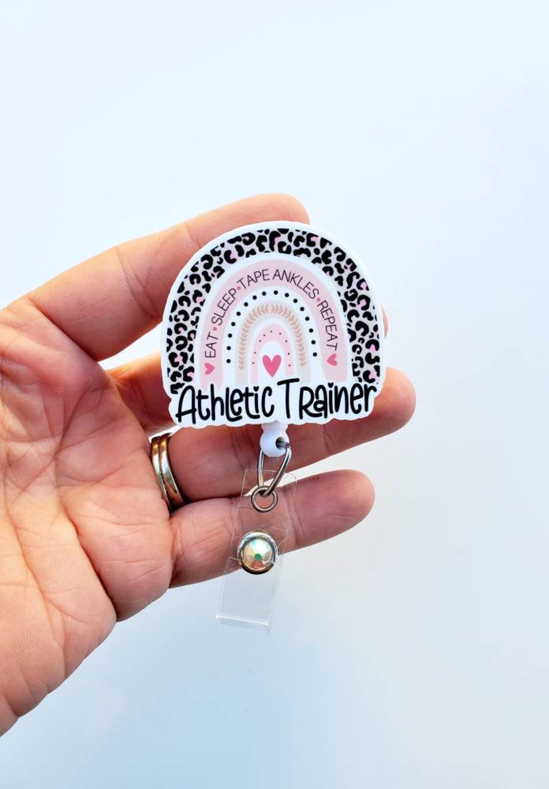 Athletic Trainer Badge Reel | Rainbow Retractable Badge Reel | AT Badge ...