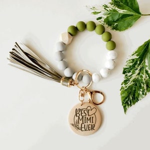 Best Mimi Ever Keychain Mimi Wristlet Gift For Mimi Cute | Etsy