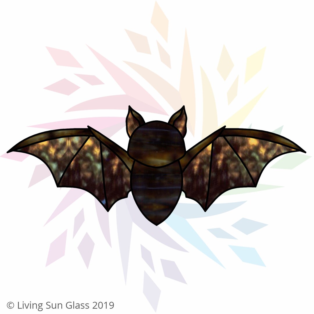 Stained Glass Bat Pattern - Bat Suncatcher Template - Etsy