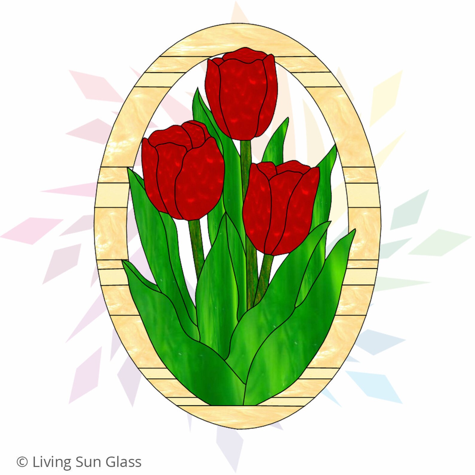 Stained Glass Tulips Pattern Pattern for Stained Glass - Etsy Canada