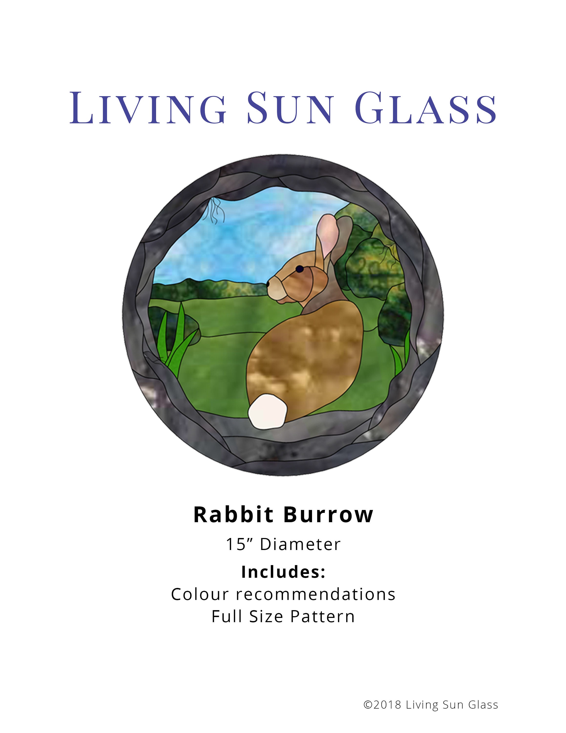 Stained Glass Rabbit Pattern Digital Download PDF Instant - Etsy