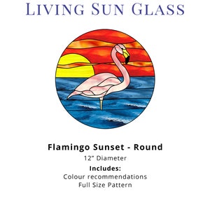 Flamingo Stained Glass Panel Printable Pattern Stained Glass Pattern ...