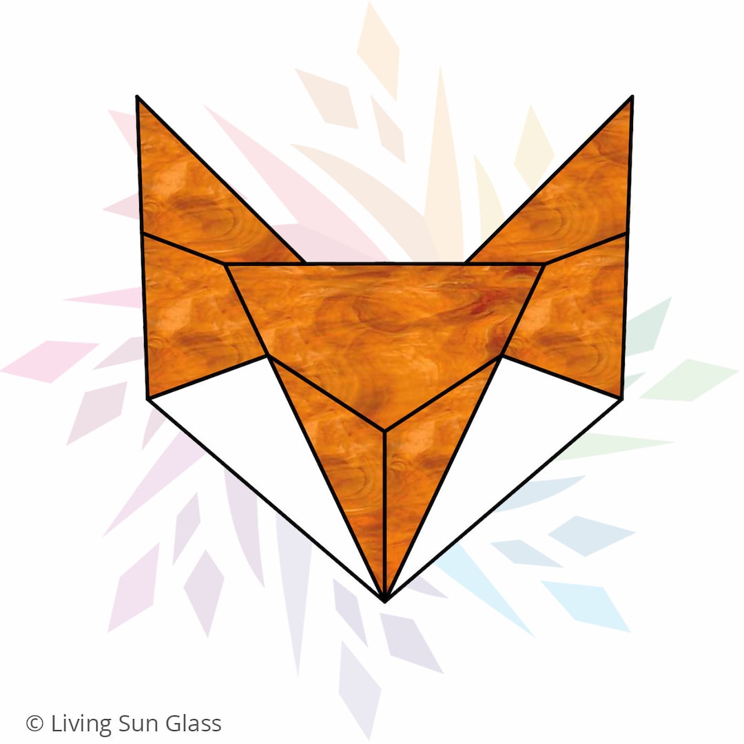 Geometric Fox Stained Glass Pattern - Etsy