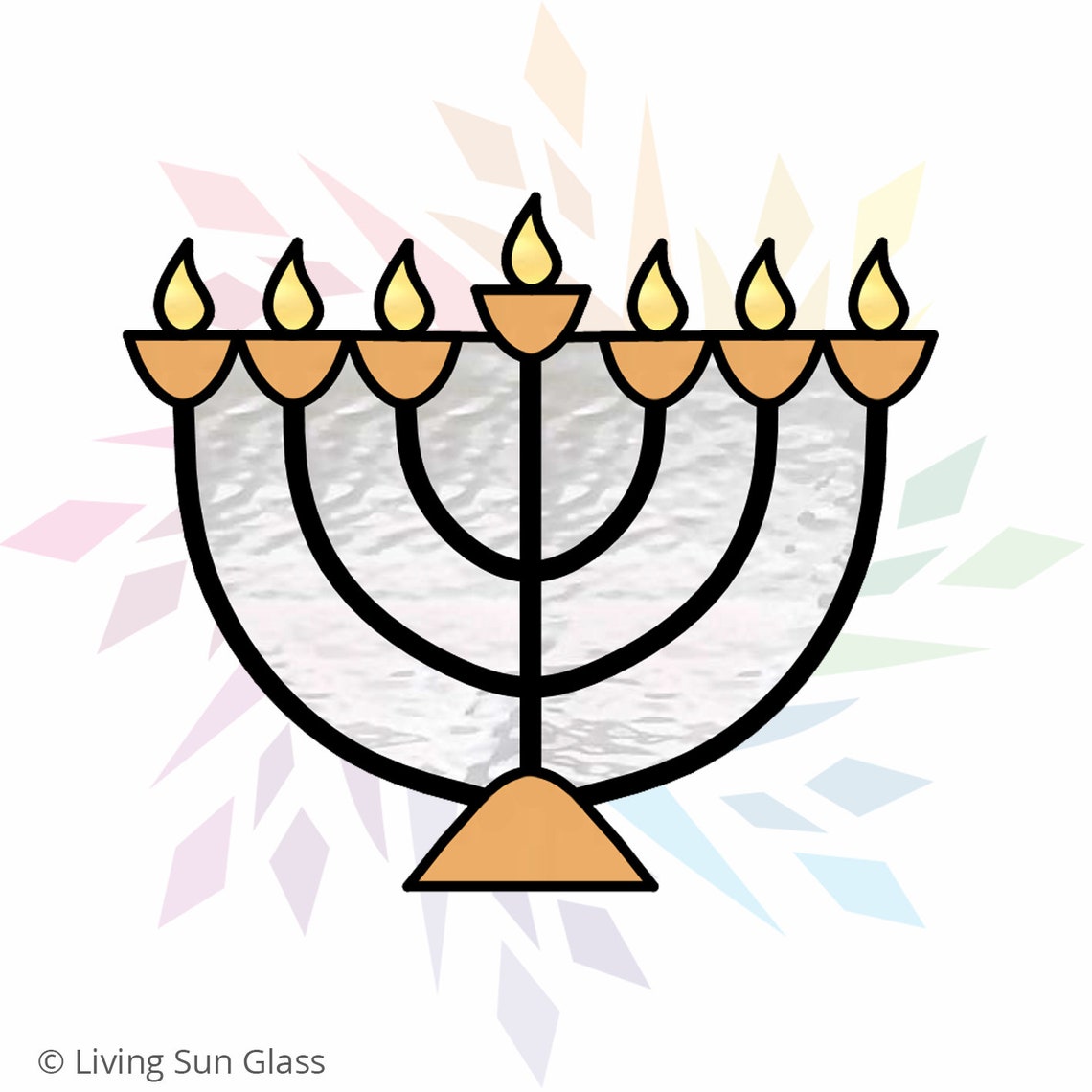 Stained Glass Menorah - Etsy
