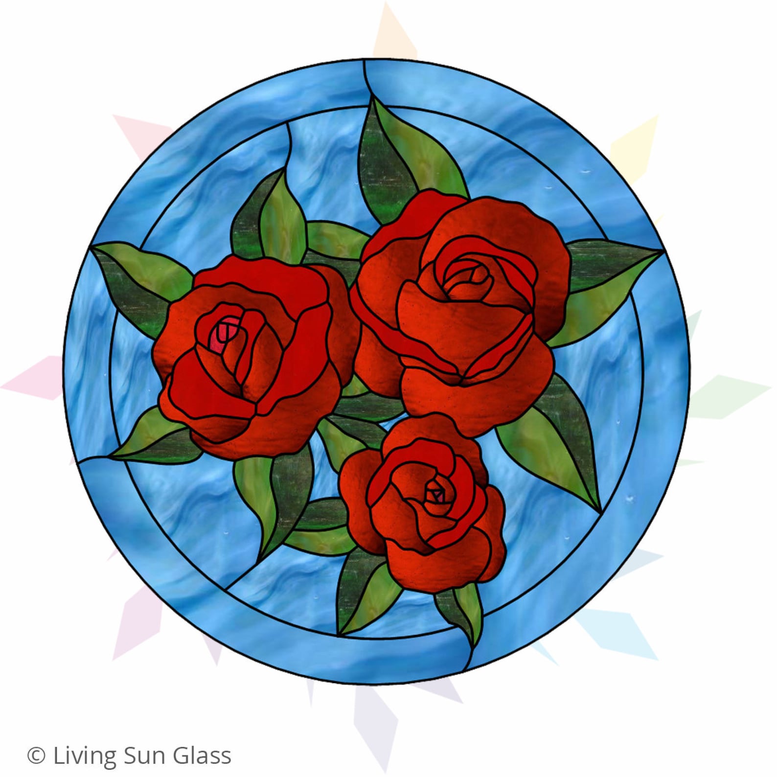 Stained Glass Roses Pattern Pattern for Stained Glass Rose - Etsy