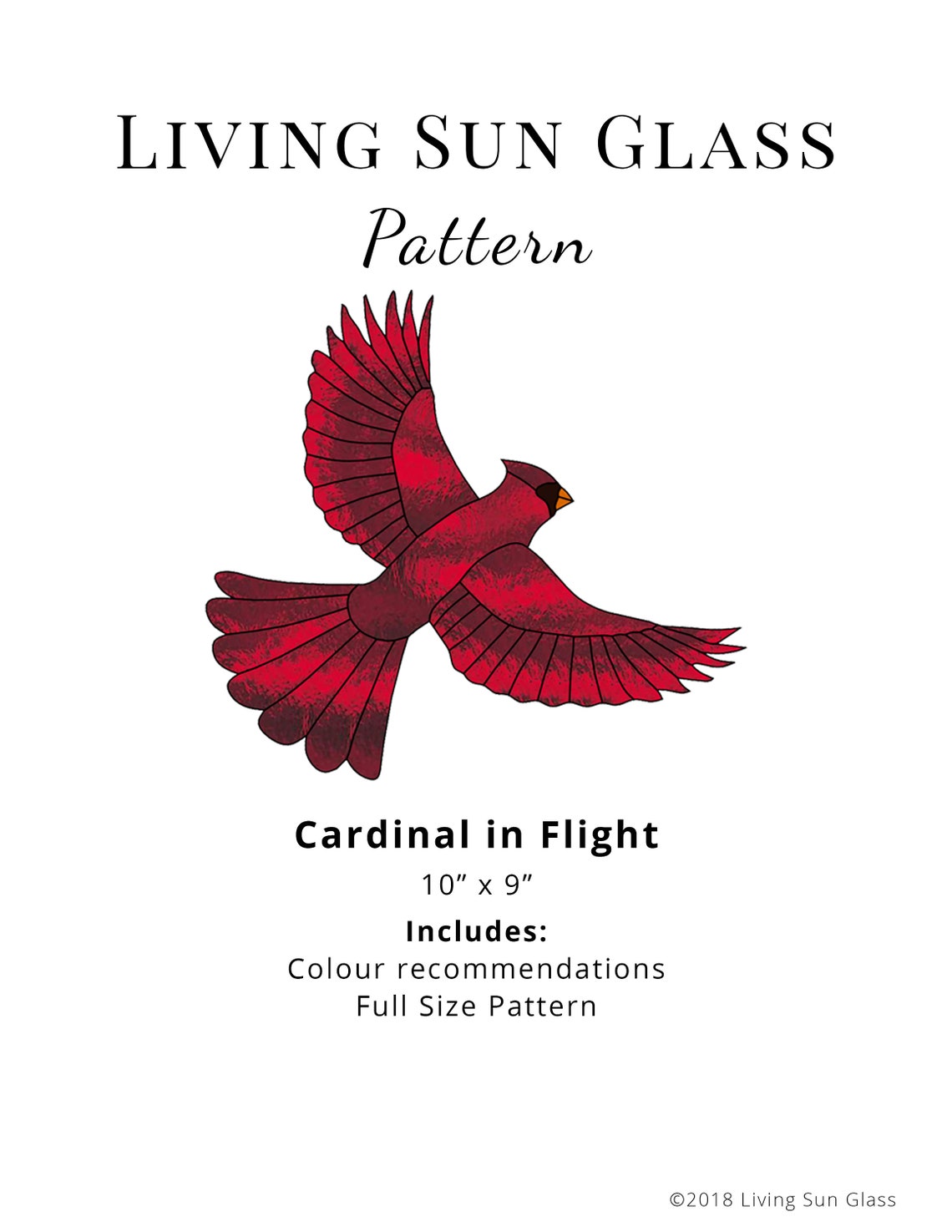 Cardinal Stained Glass Pattern - Etsy
