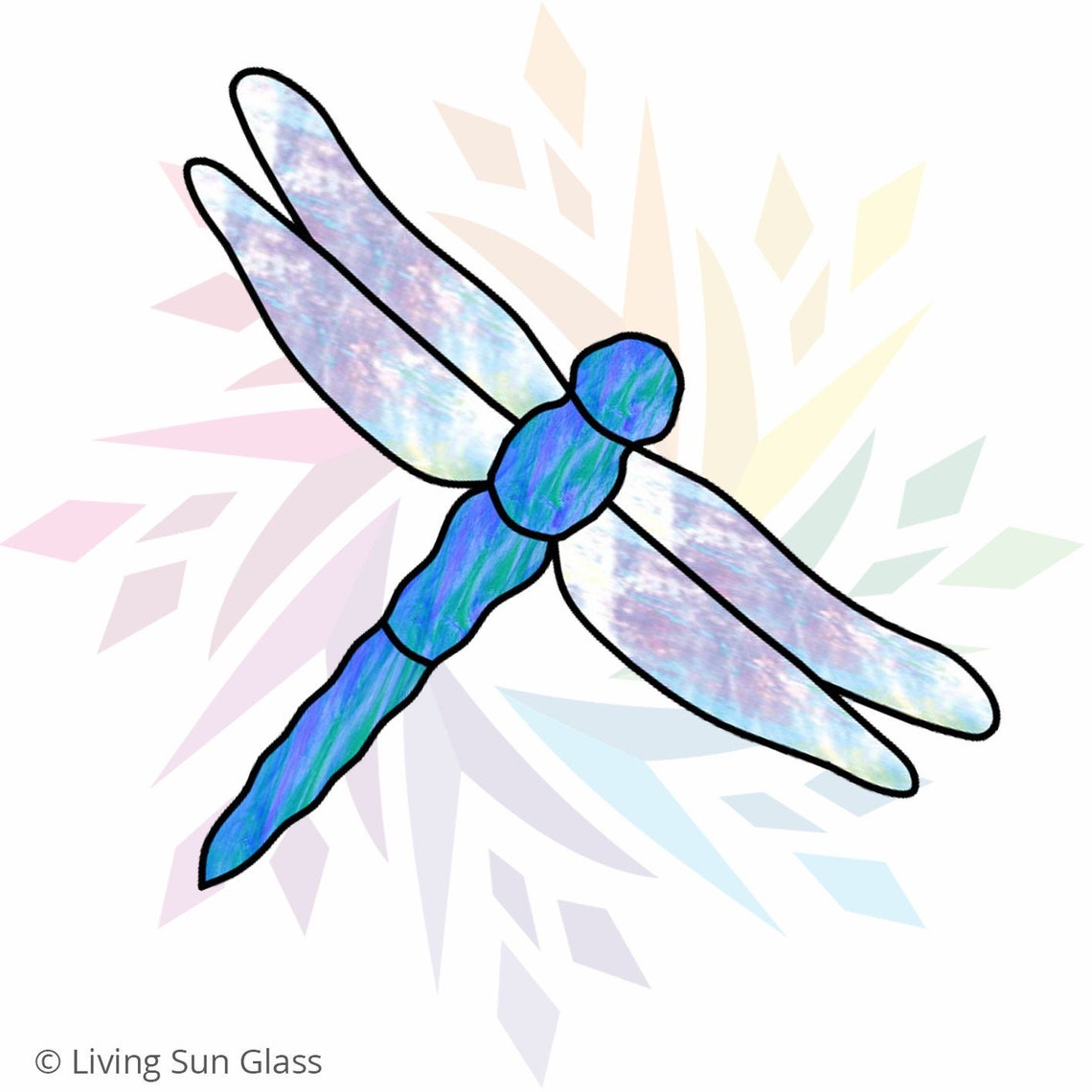 Beginner Stained Glass Pattern Dragonfly Suncatcher Pattern - Etsy