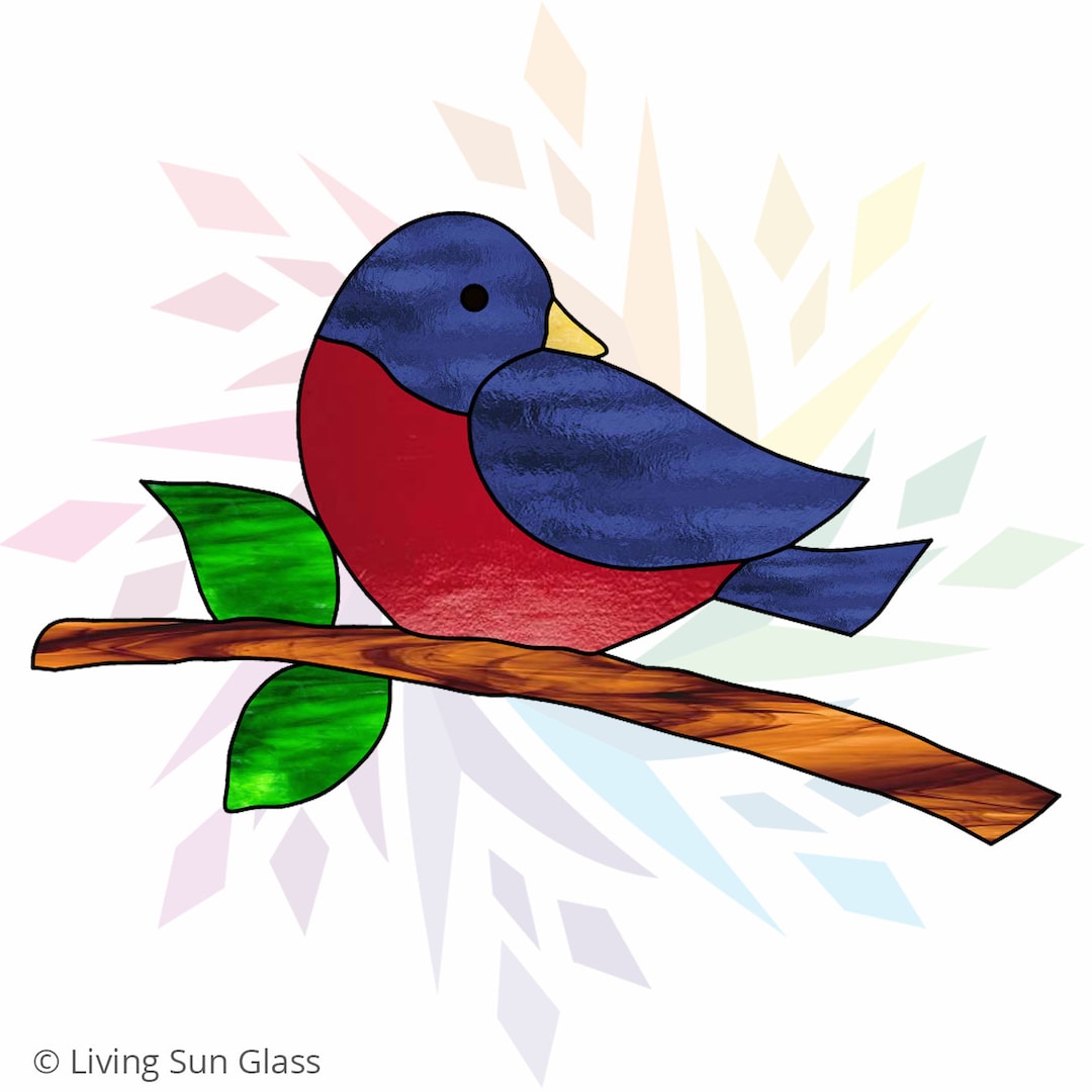 Stained Glass Pattern - Stained Glass Bird - Bird Suncatcher Pattern ...