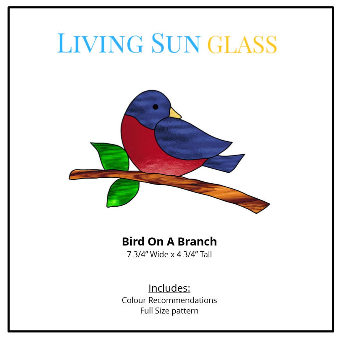 Stained Glass Pattern - Stained Glass Bird - Bird Suncatcher Pattern ...