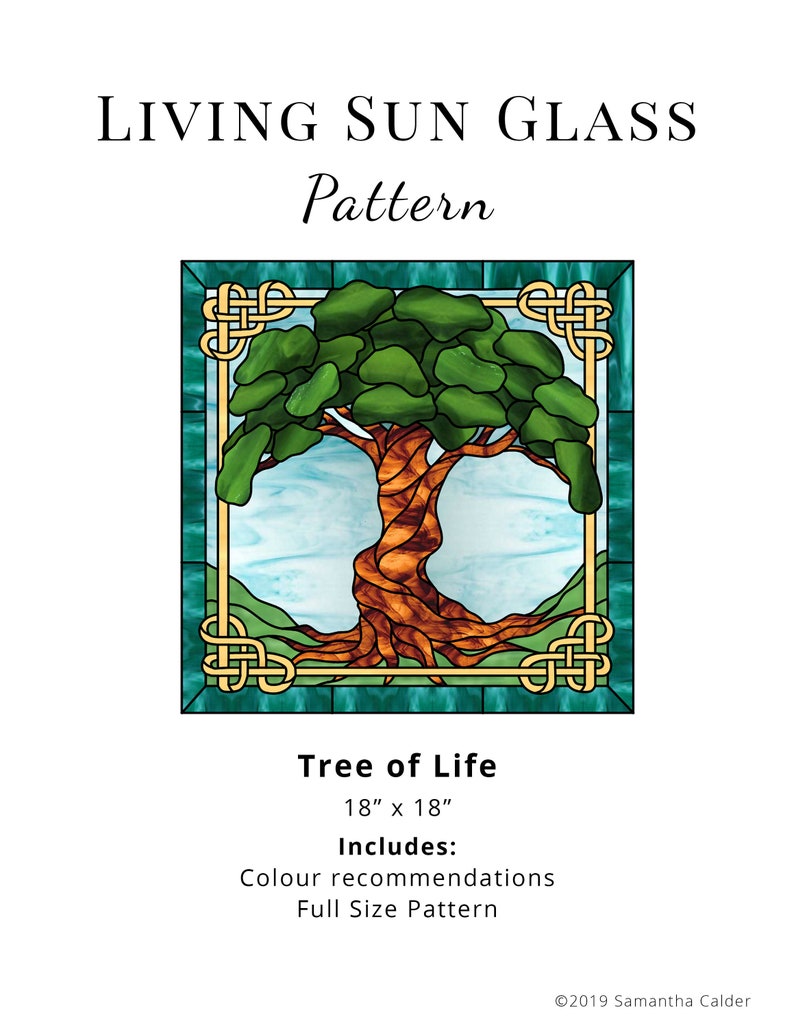 Tree of Life Stained Glass Pattern - Etsy