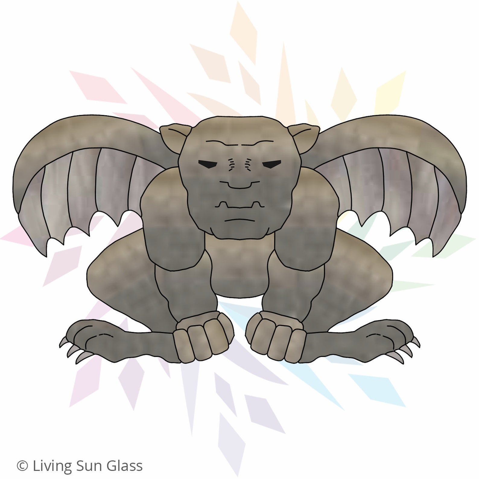 Gargoyle Pattern for Stained Glass - Etsy